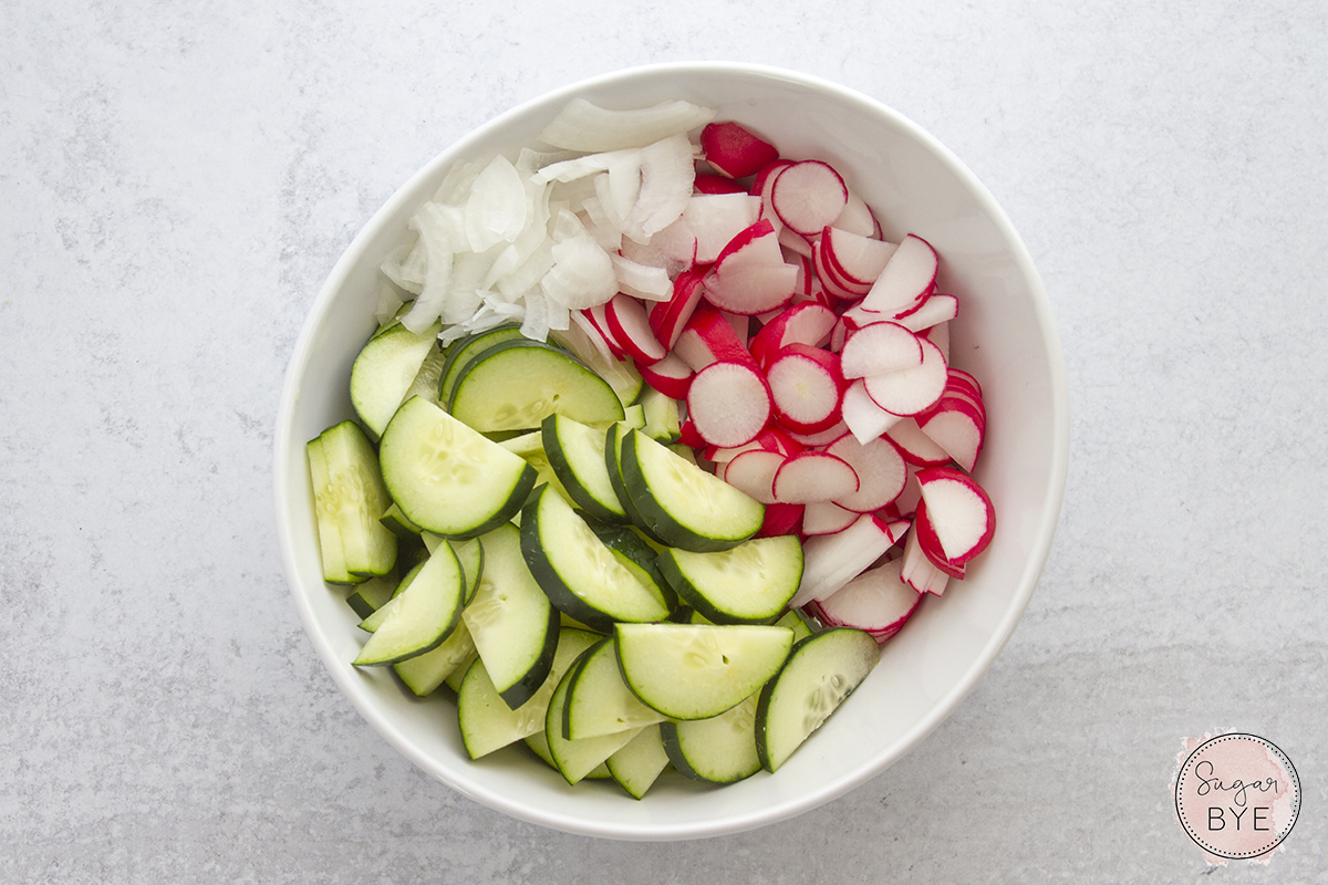 Cucumber Radish Salad with Lemon Dressing - SugarBye.com